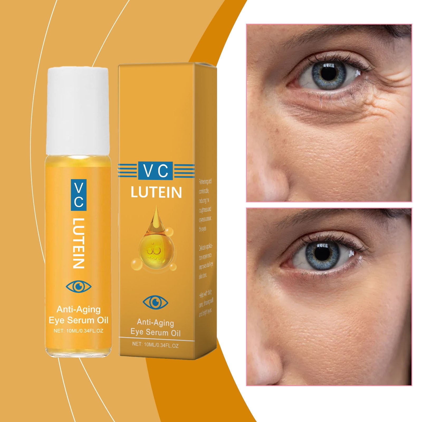 Lutein Anti-Wrinkle Eye Roller Oil 10ml | Dark Circle & Puffiness ...