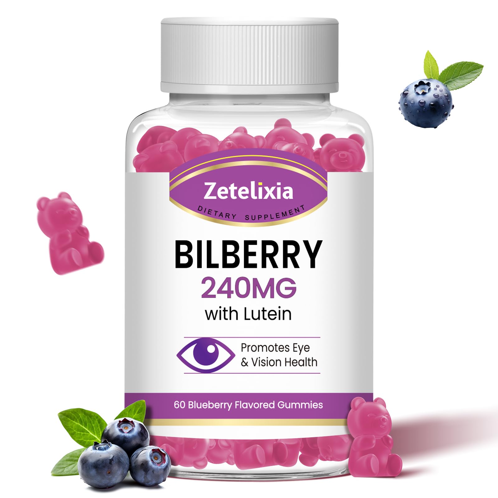 Lutein Gummmies Eye Health Supplement for Adults, Lutein & Zeaxanthin ...