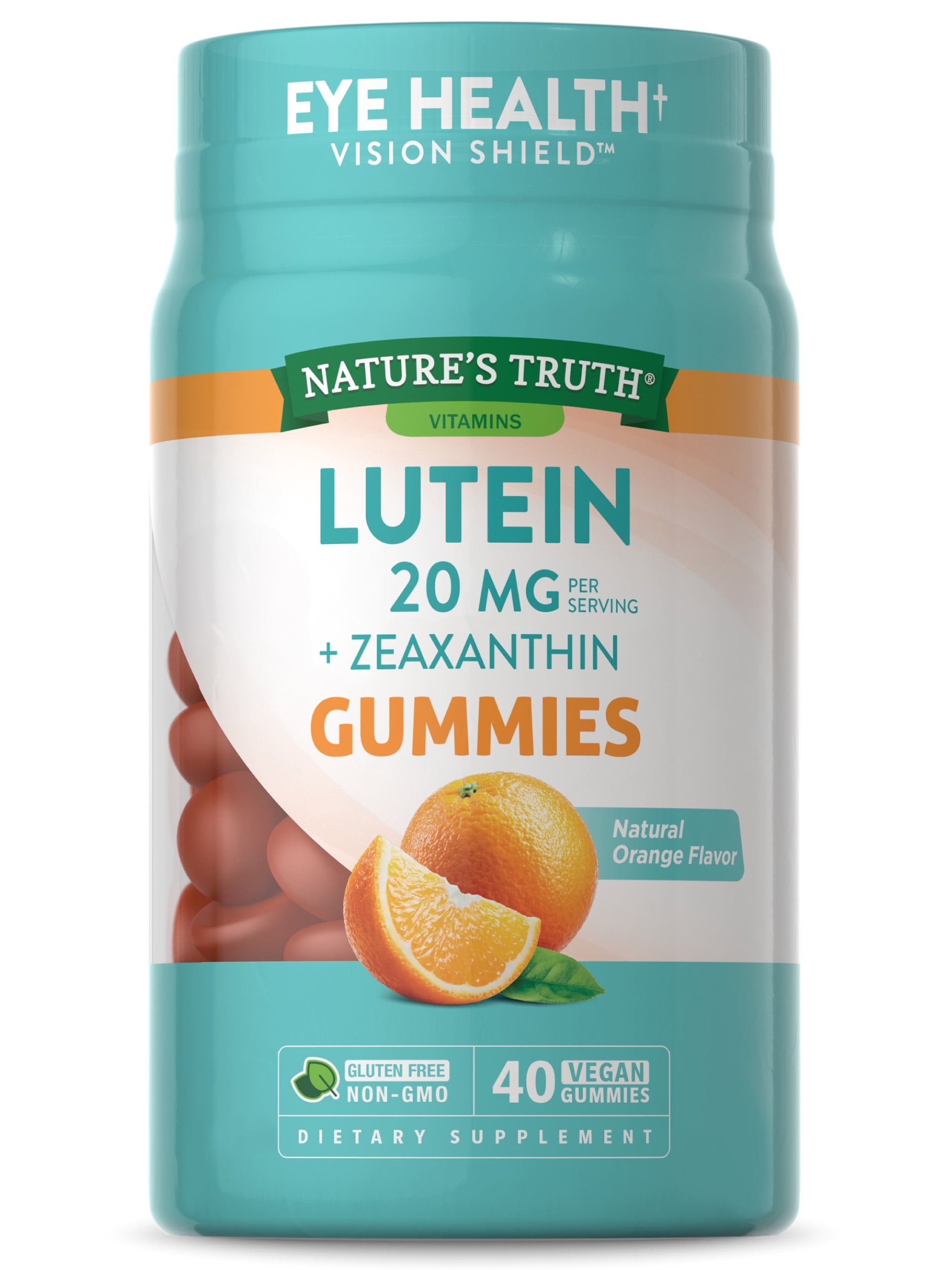 Lutein & Zeaxanthin Gummies | 20mg | 40 Count | Vegan, Non-GMO & Gluten ...