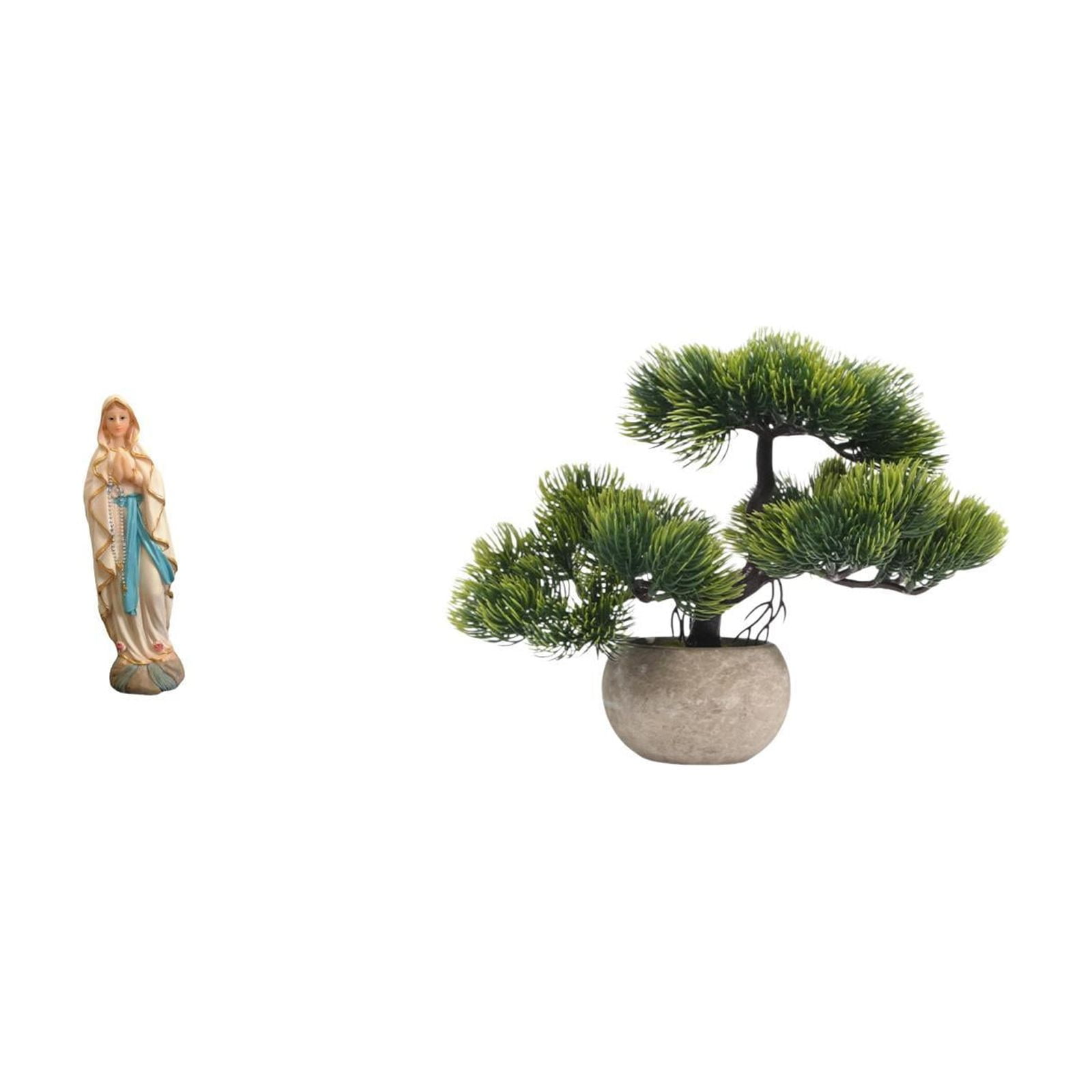 Luther Statue Virgin Mary Figurine Artificial Bonsai Tree Realistic ...