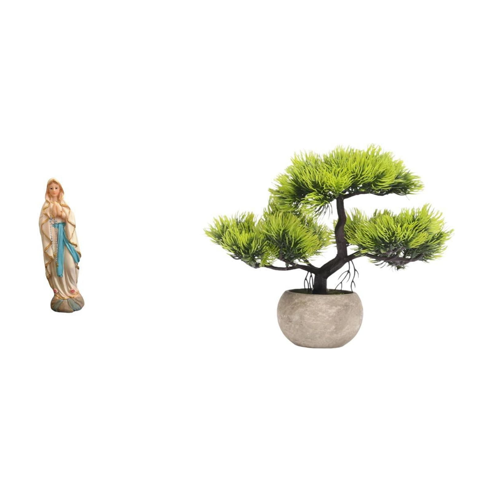 Luther Statue Virgin Mary Figurine Artificial Bonsai Tree Resin ...