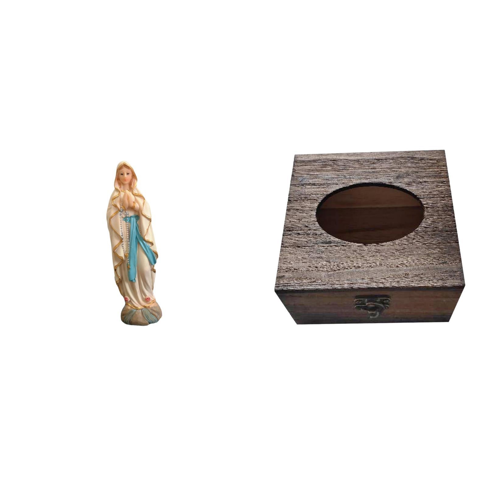 Luther Statue Virgin Mary Figurine Desk Tissue Box Wooden Resin ...