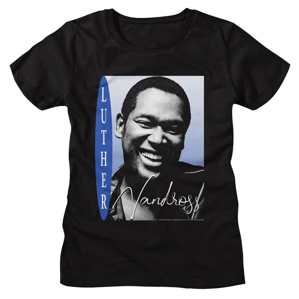 Luther Vandross Smiling Photo Black Women's T-Shirt - Walmart.com