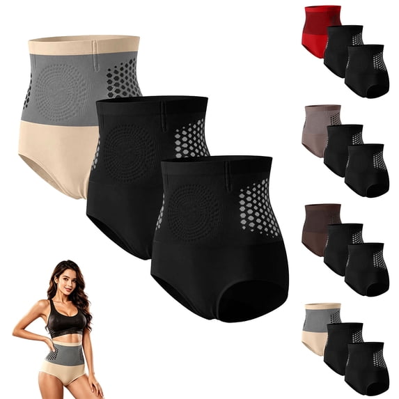 Lutiedan 3 Pack Tummy Control Shapewear for Women High Waisted Shaper ...