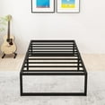 Lutown-Teen 14 inch Twin Bed Frames No Box Spring Needed, Heavy Duty ...