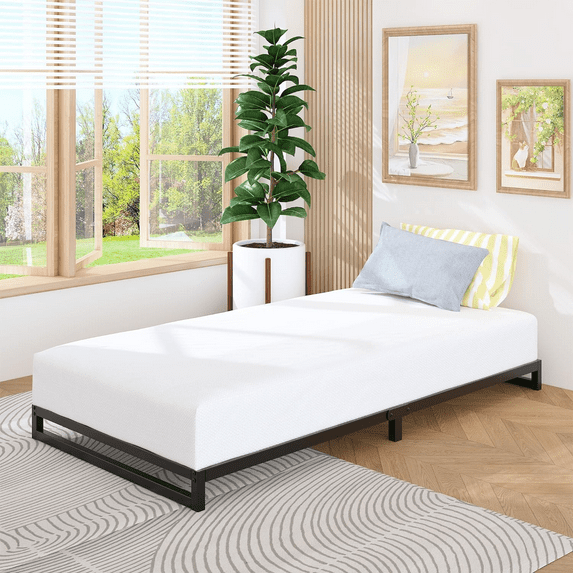 Lutown-Teen 4 inch Twin XL Size Bed Frames Heavy Duty Metal Twin ...