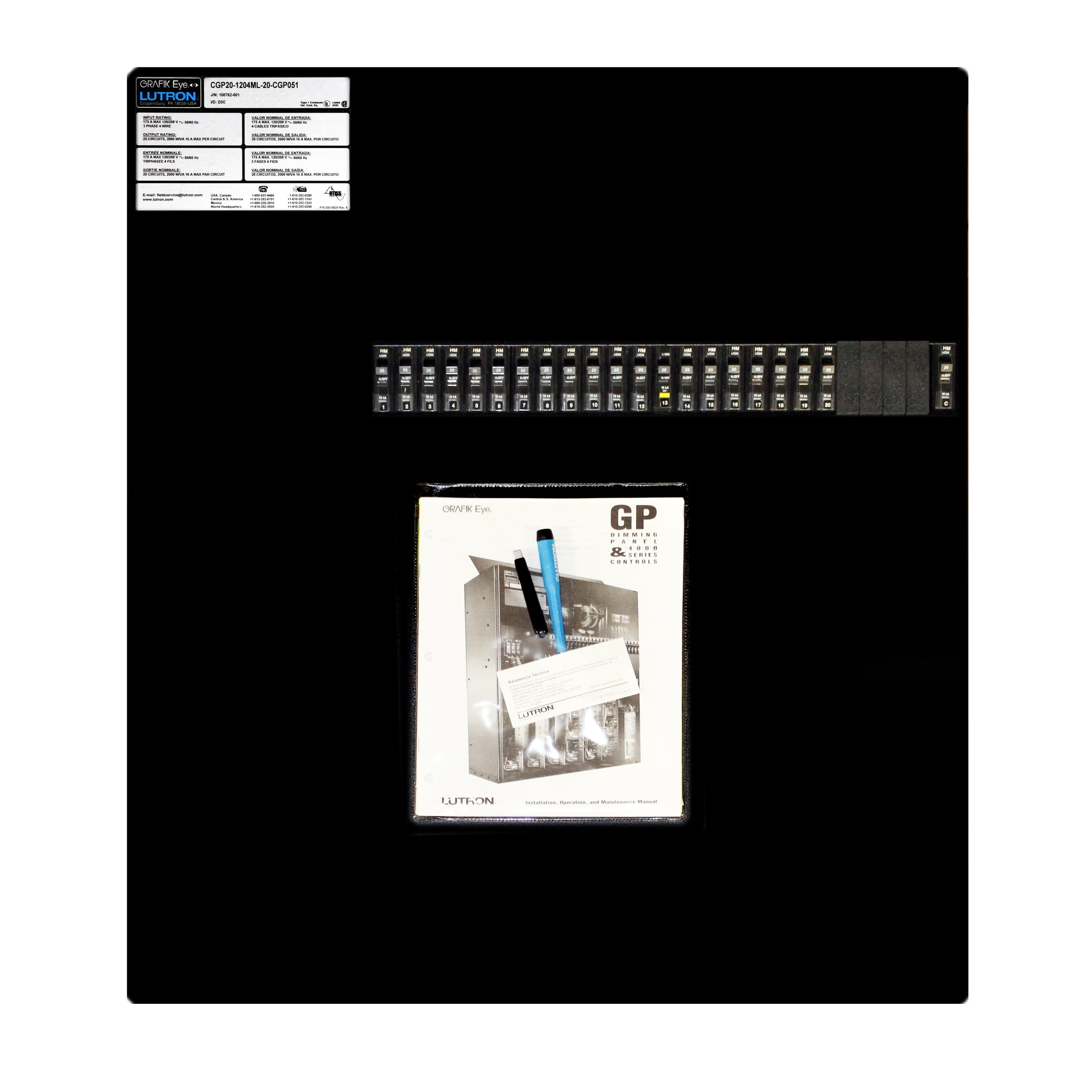 Lutron CGP20-1204ML-20-CGP051 Grafik-Eye GP20 20-Zone Lighting Control ...