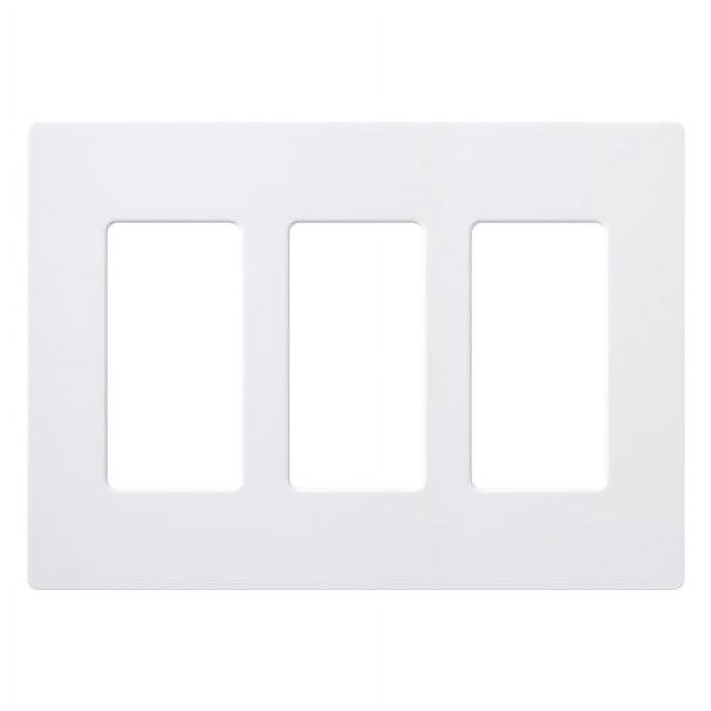 Lutron Cw-3 Claro Three Gang Designer Wall Plate - White - Walmart.com
