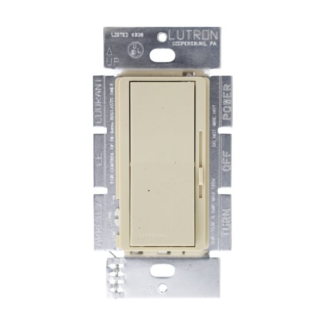 Lutron DVF-103P-IV Diva 1000-watt 3-Way 3-Wire Fluorescent Dimmer, Ivory - Walmart.com