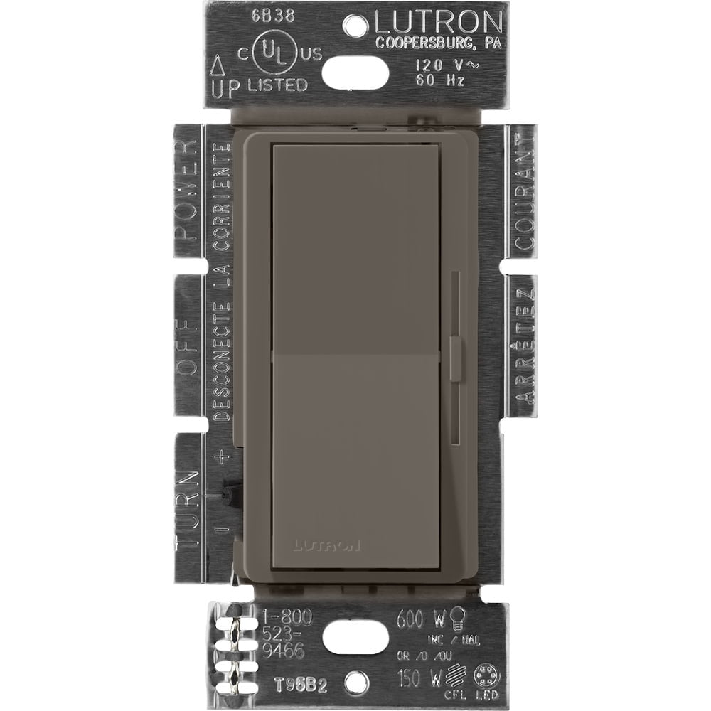 Lutron Dvscelv-300P Diva Elv Dimmer Switch W/ Night Light, 300W, Single ...