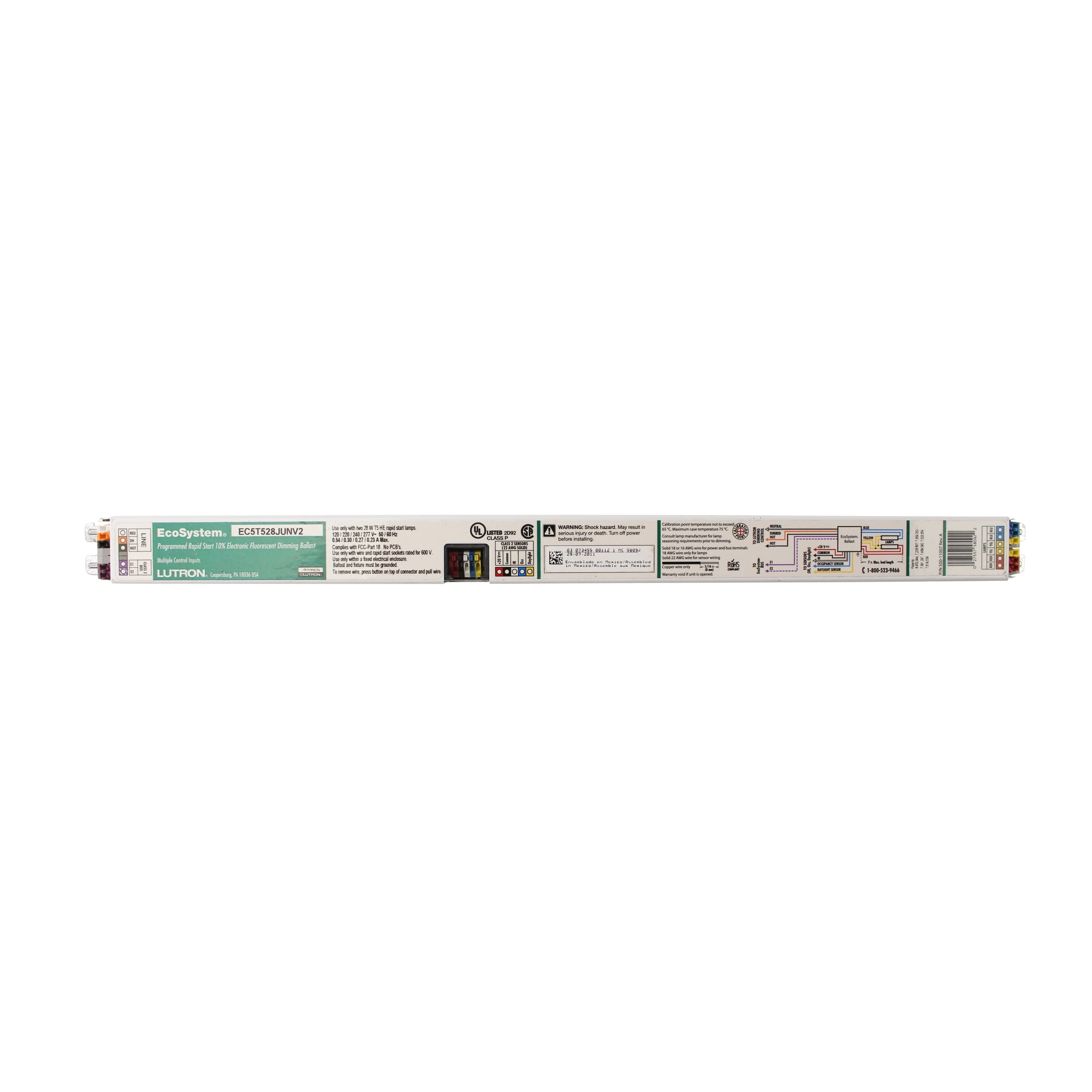 Lutron EC5T528JUNV2 EcoSystem 2 Lamp 28W UNV Dimming Ballast - Walmart.com