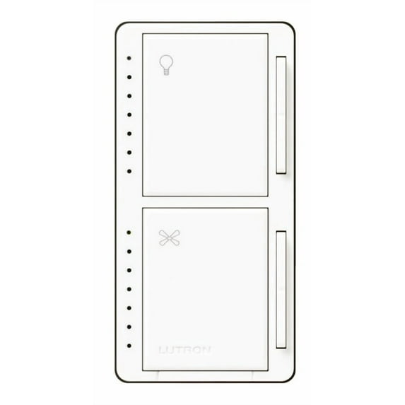 Open Box Lutron MACL-LFQH-WH White 120V 150W 1.5A 4-Speed Fan Control ...