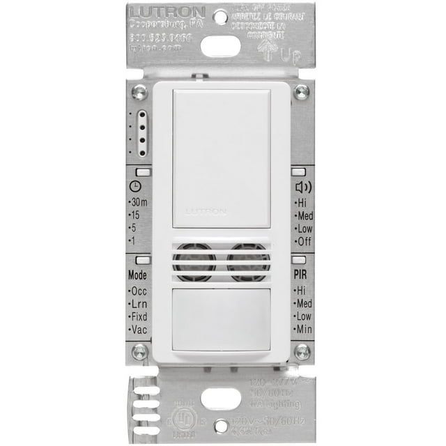 Lutron MS-B102-WH Maestro 6-Amp 3-Way/Multi-Location Dual Tech ...