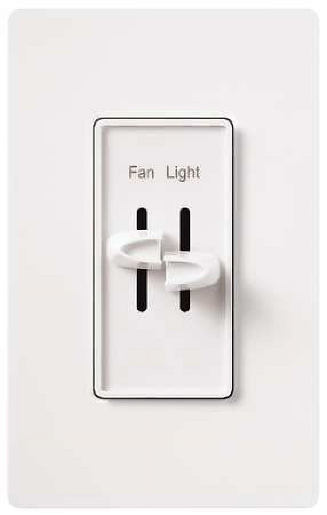 Lutron Skylark Dimmer, Fan Control, White, Slide, 3-Speed, 1.5A, 300W ...