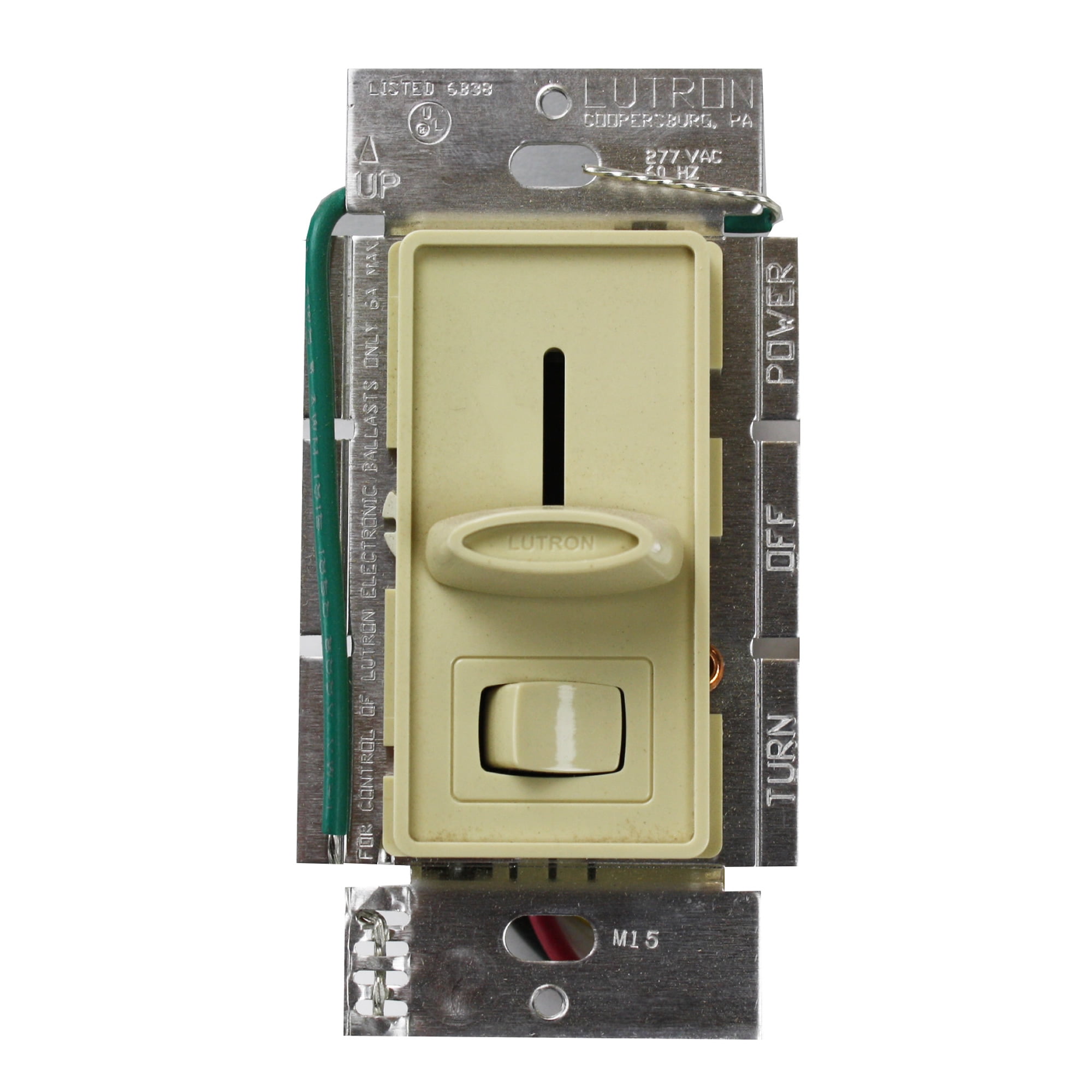 Lutron SF-12P-277-IV Skylark Fluorescent 277V 6A Single Pole Preset Dimmer in Ivory - Walmart.com