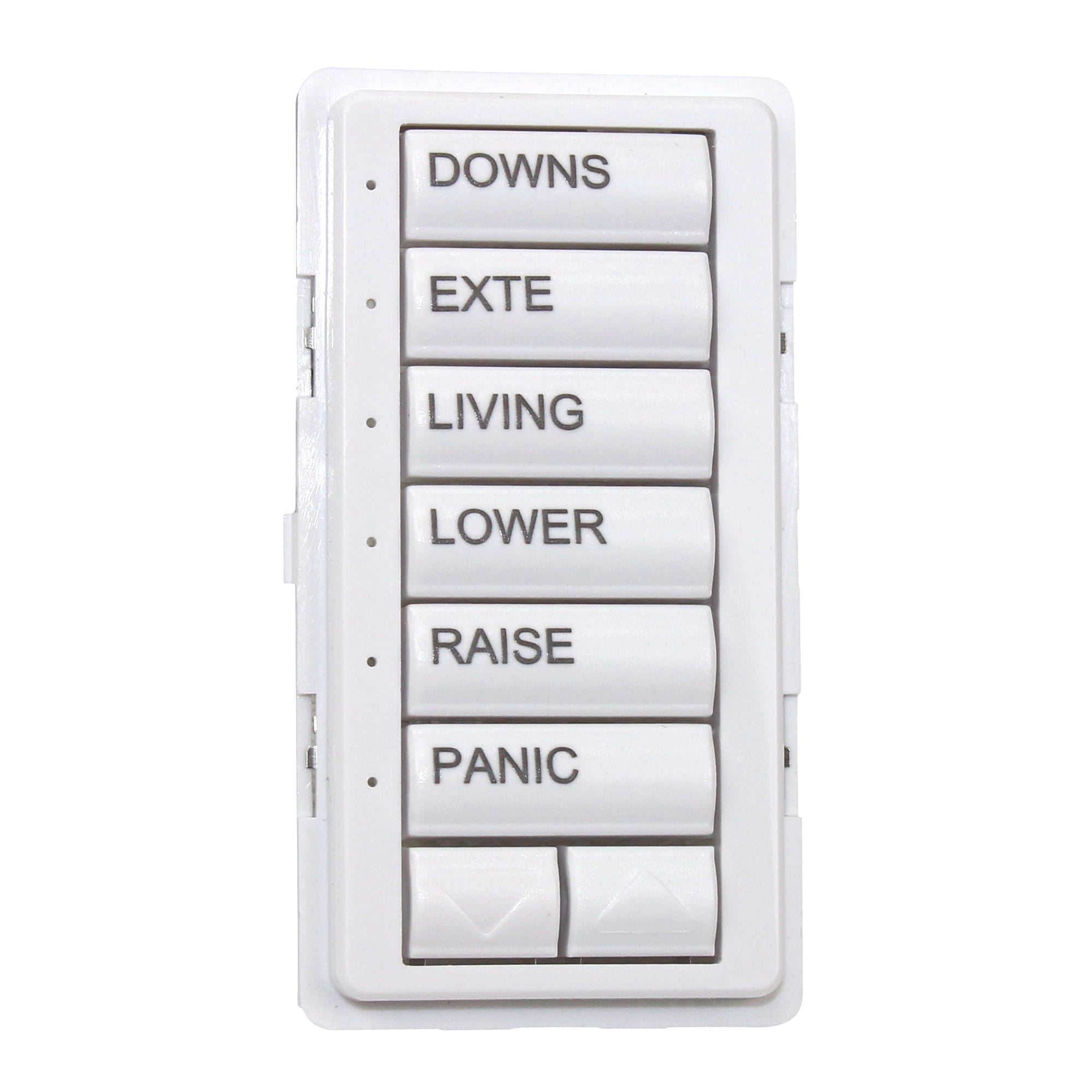 Lutron SKD-6BRL-WH-E SeeTouch 6-Button Engraved Button/Plate Kit for ...
