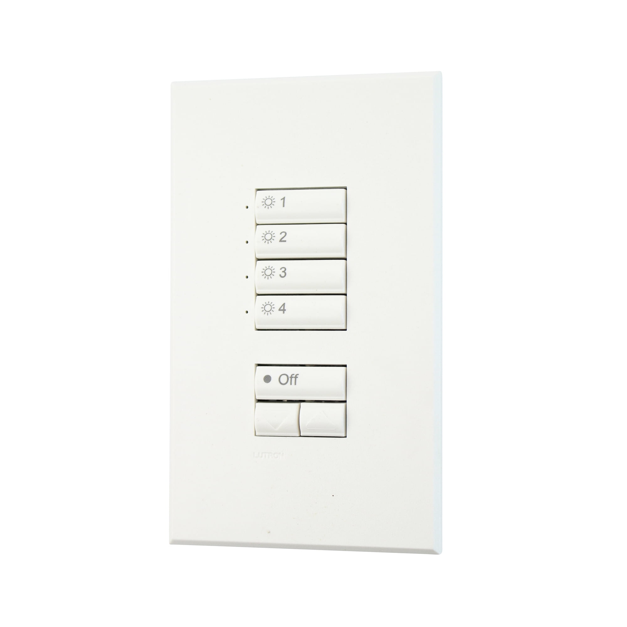 Lutron SO-4SN-WH-EGN SeeTouch 24V 30mA Class 2 4 Scene Button Switch ...