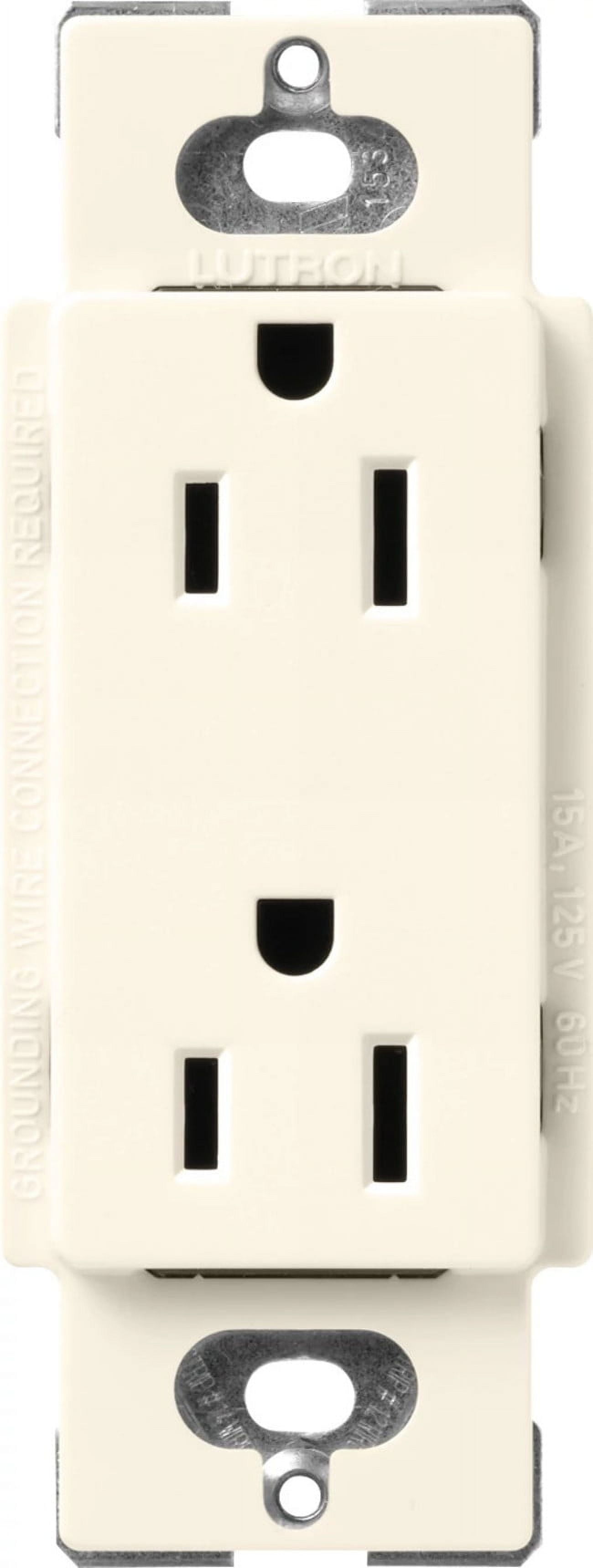 Lutron Scr-15-Bi Satin Colors 15A Electrical Socket Duplex Receptacle ...