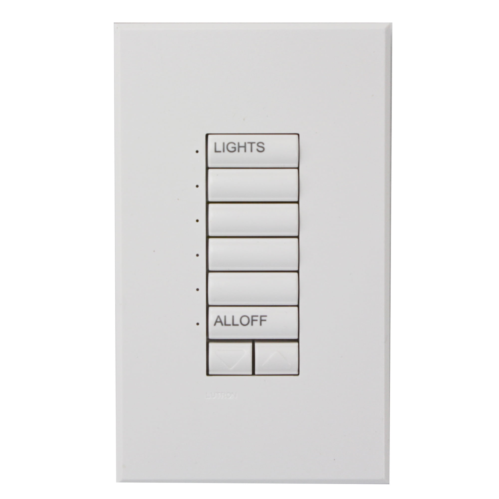 Lutron Sk-6Brl-Ni-Wh-E White Homeworks Seetouch Architectural 6-Button ...