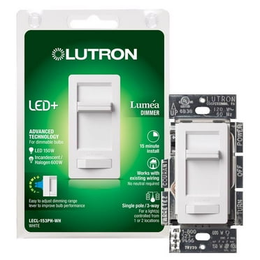 Free Shipping! Lutron DVCL-153P-WH-3 White Diva CFL, LED, Halogen, And Incandescent Dimmer 3 ...