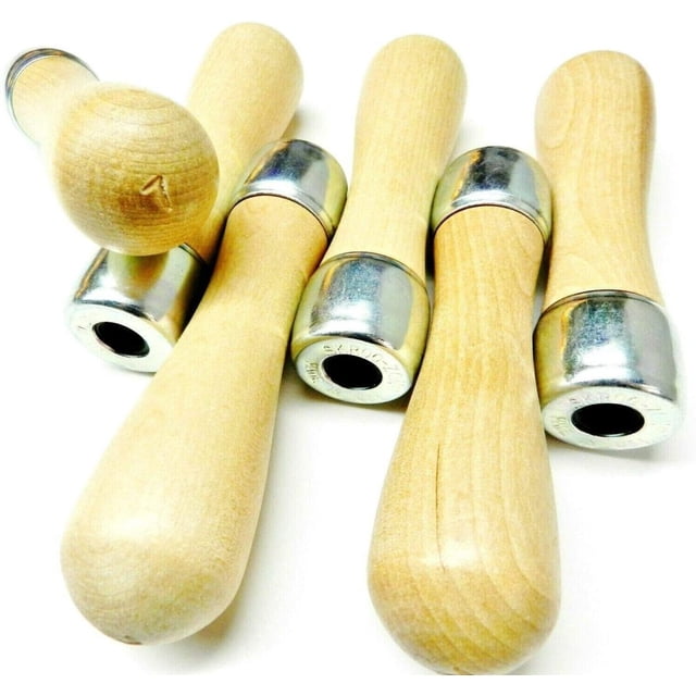 Lutz Skroo-Zon File Handle 6 PCS Wood #7 for 12 Files Self Threading ...