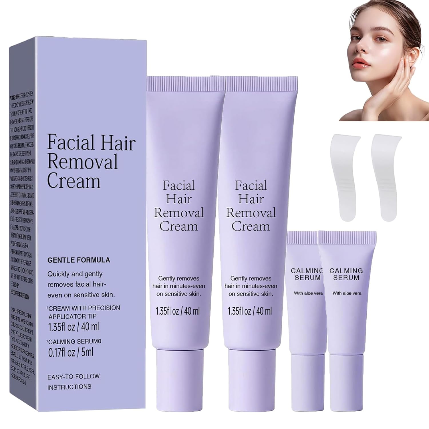 Luuma Hair Removal Cream, Hydrateology Facial Hair Removal Cream for ...