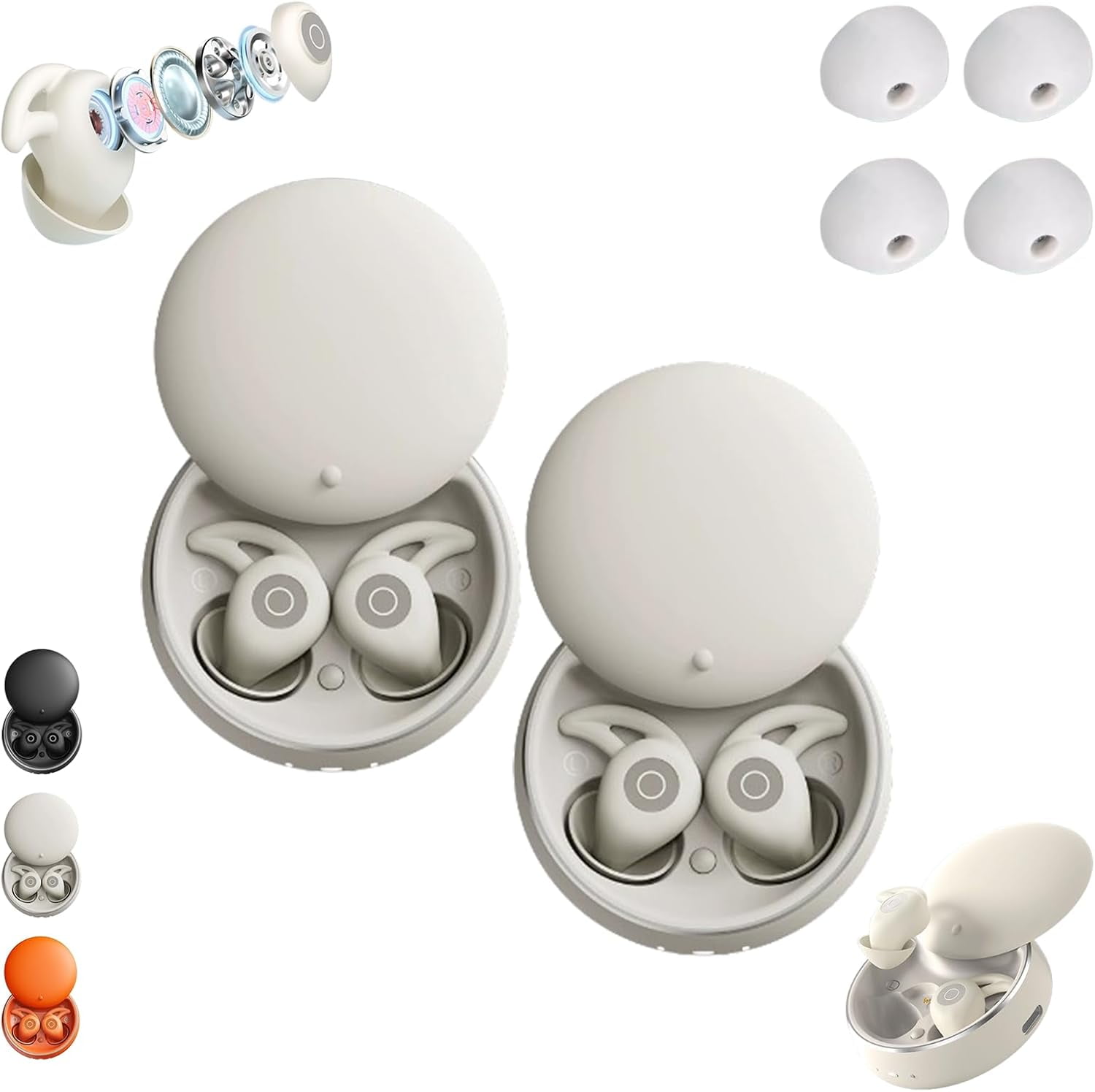 Luumun Sleep Earbuds, Sleep Headphones with Noise Reduction, Mini Bluetooth Sleep Headphones ...