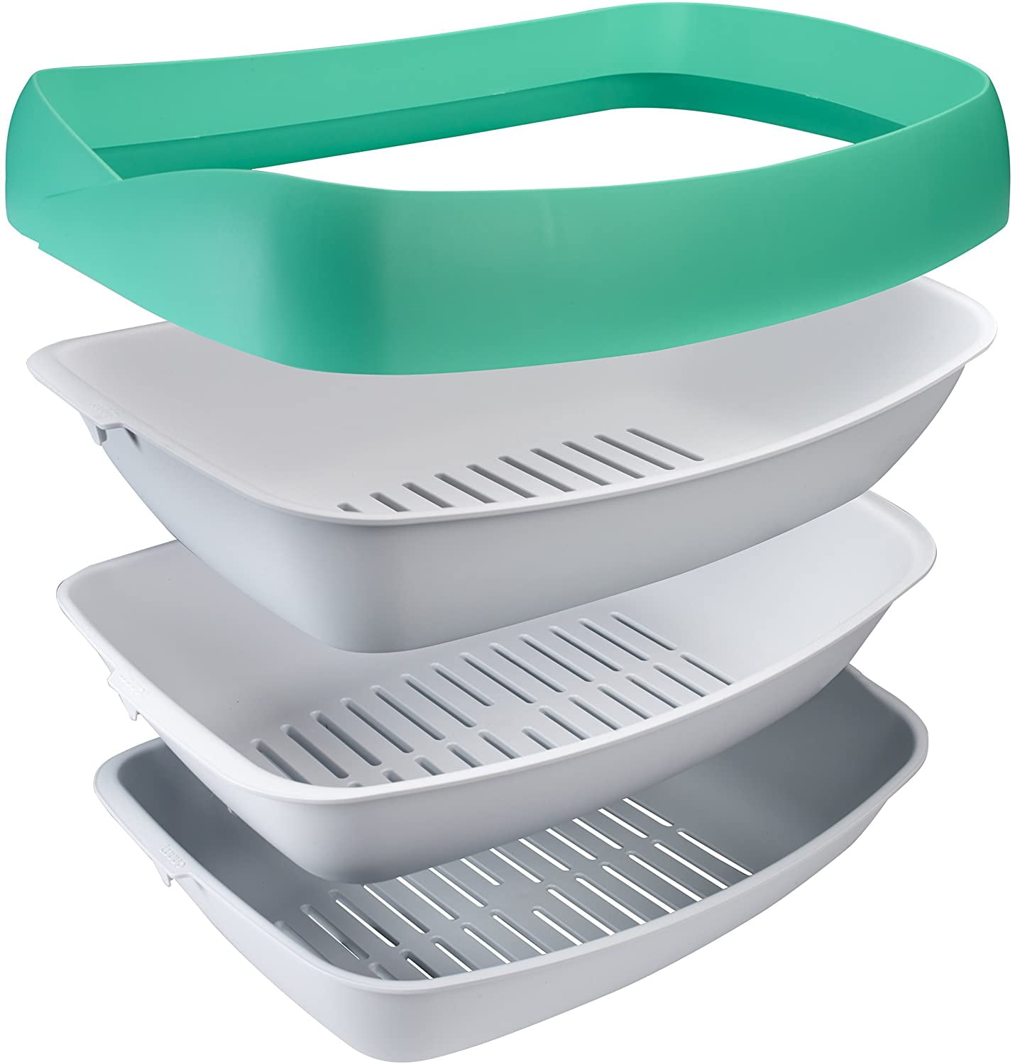 Luuup Litter Box - 3 Sifting Tray Cat Litter Box- Easy to Clean with ...