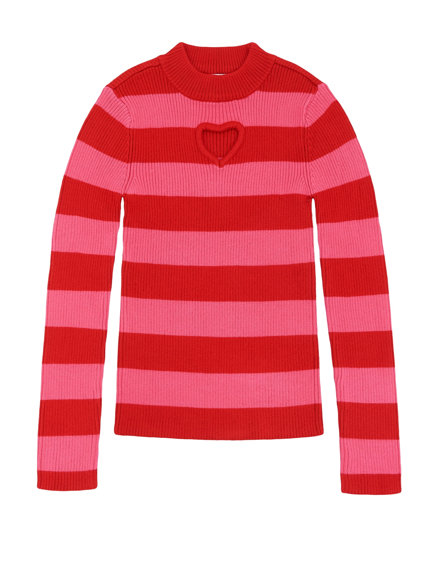 Luv Betsey Girls Sweater with Heart Cut Out, Sizes 4-18 - Walmart.com