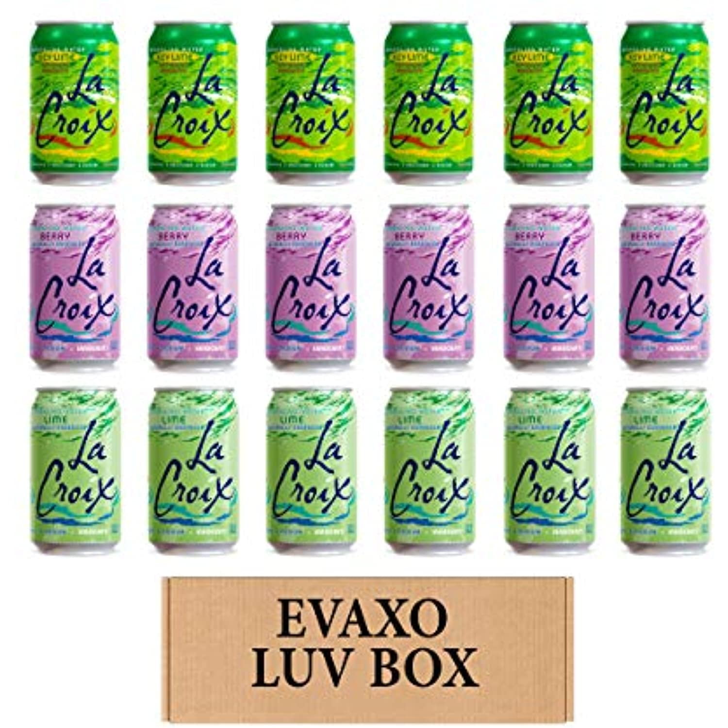 Luv Box- Variety La Croix Sparkling Water Cans 12 Oz. Pack Of 18 ...