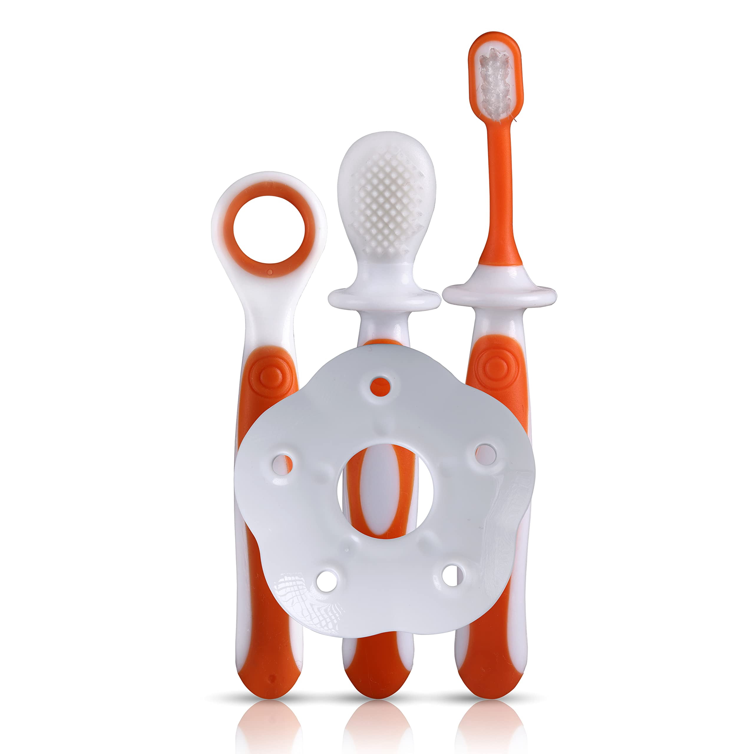 Luv Lap Baby Training Manual Toothbrush Set with Anti Choking Shield ...