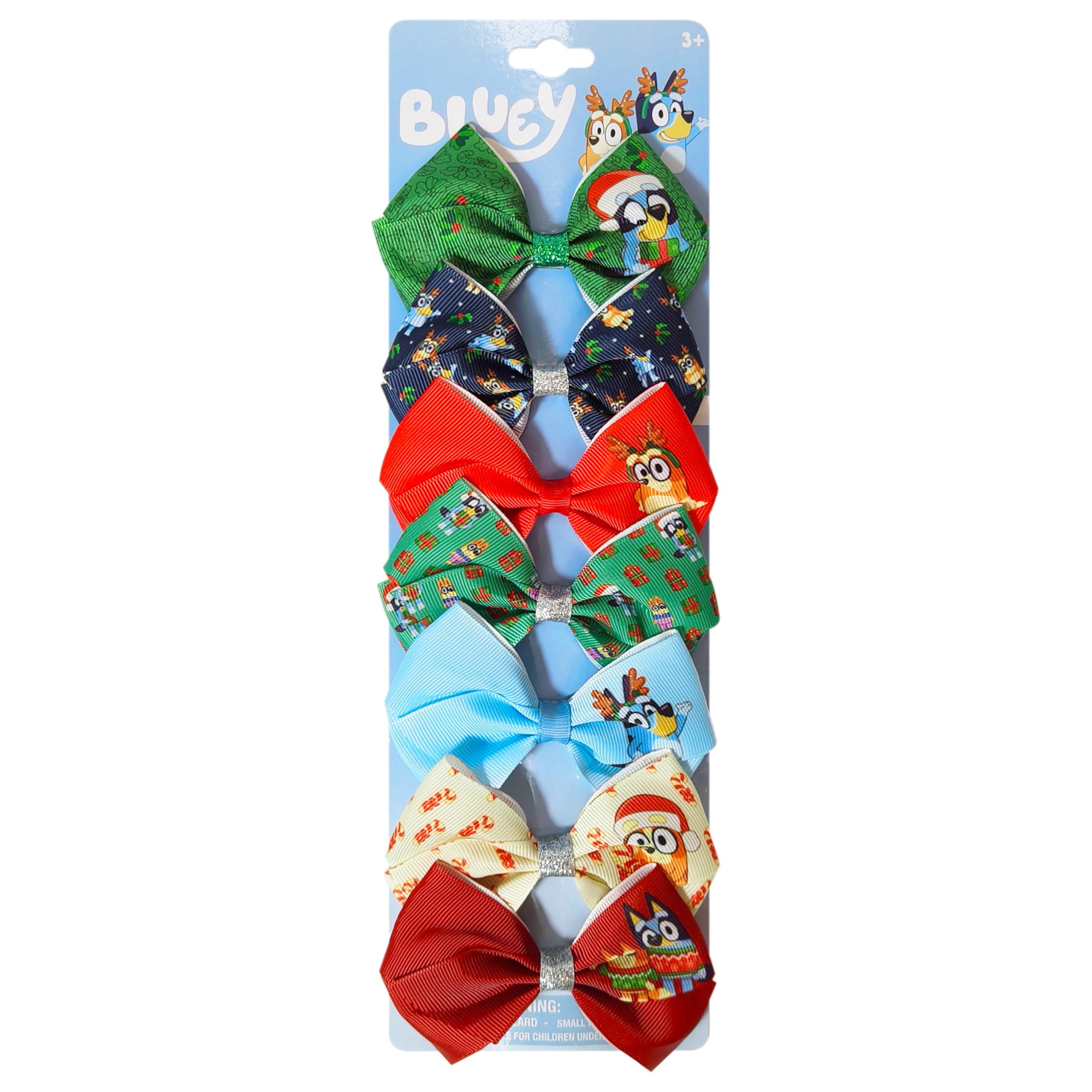 Luv Her Licensed Bluey Girls Hair Bows - Hair Accessories Gift Set - 7 ...