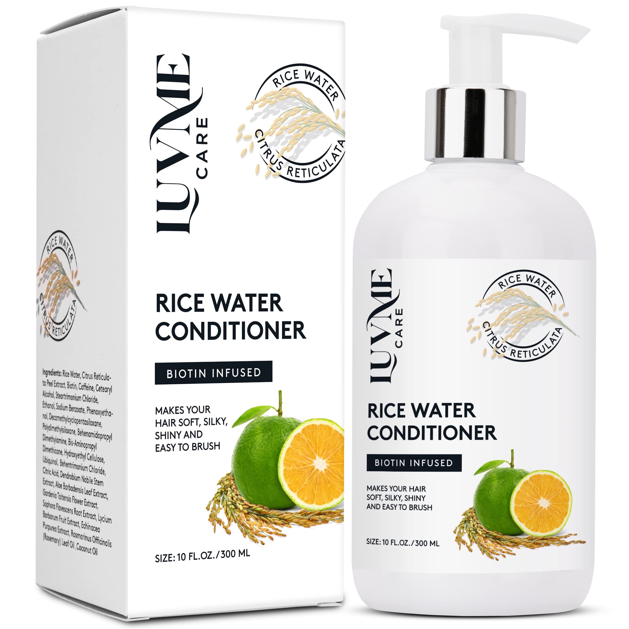 Luv Me Care Rice Water Hair Growth Conditioner 10 Fl Oz with Biotin ...