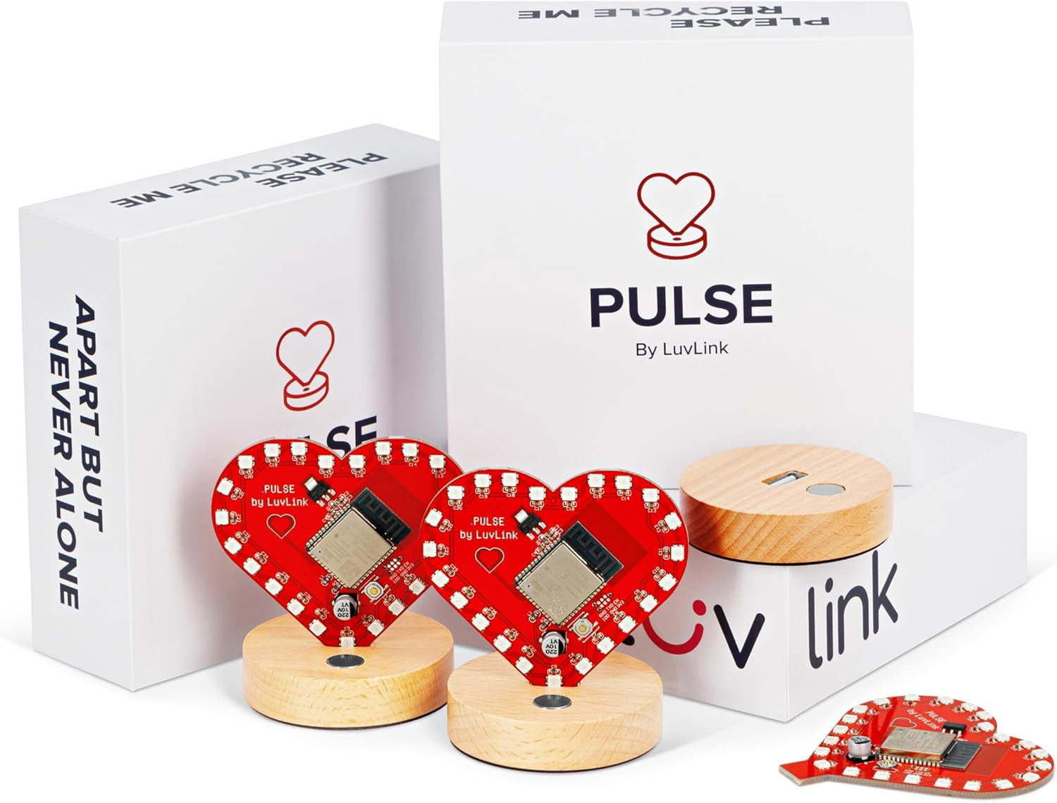 LuvLink Pulse The Heart-Shaped Friendship Lamp for Long-Distance ...