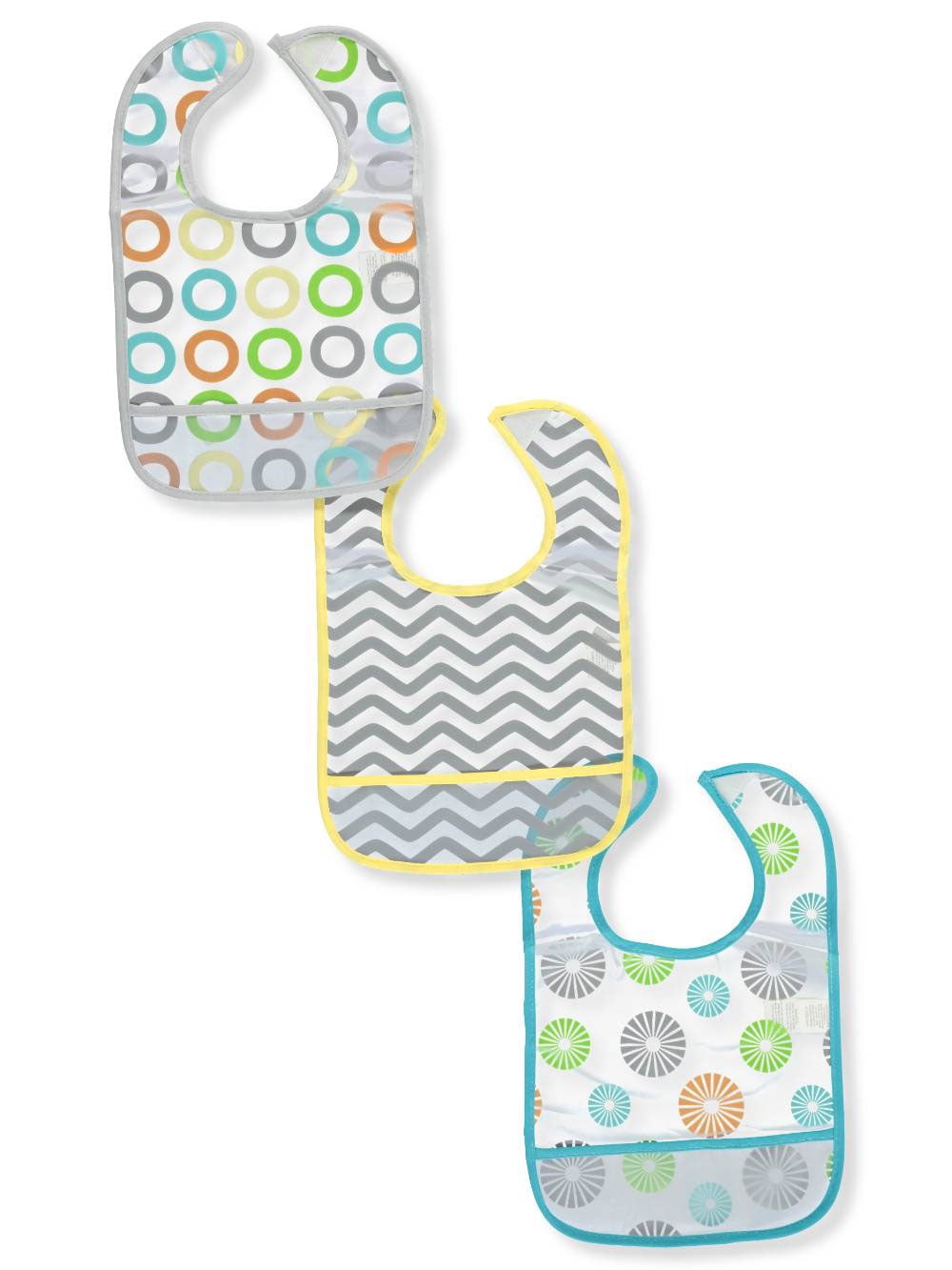 Luvable Friends 3-Pack Easy-Clean Bibs - yellow, one size - Walmart.com