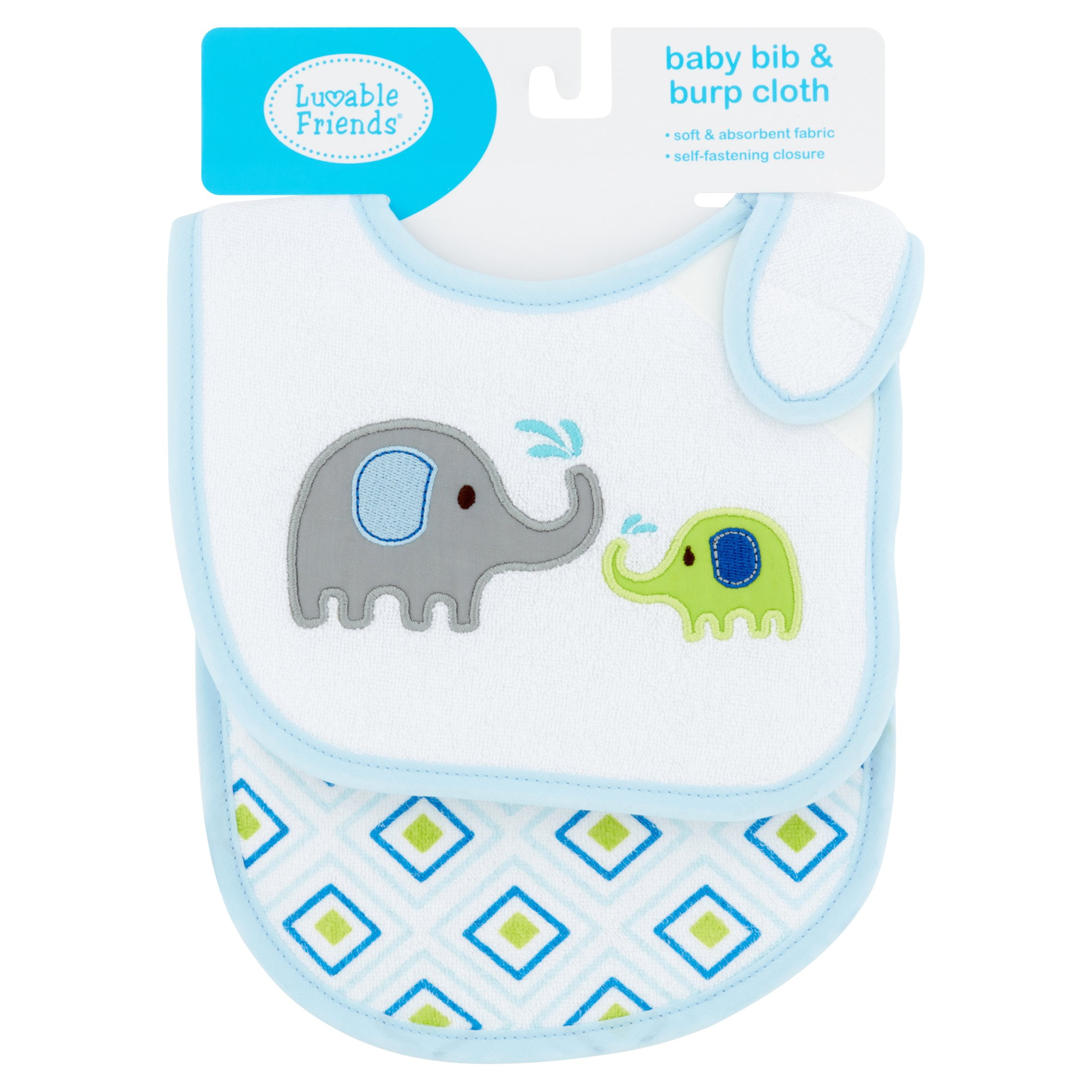 Luvable Friends Baby Bib & Burp Cloth - Walmart.com