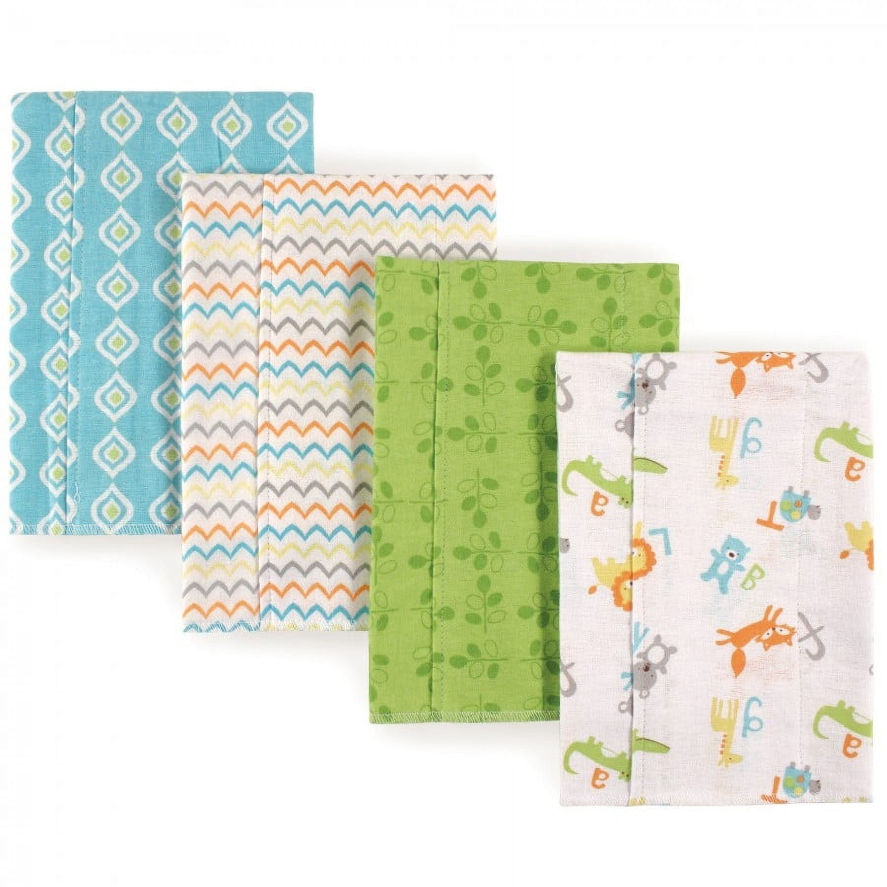 Luvable Friends Baby Cotton Flannel Burp Cloths 4pk, Abc, One Size ...