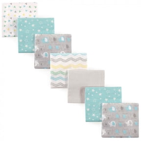 Luvable Friends 7-Pack Unisex Baby Cotton Flannel Receiving Blankets ...