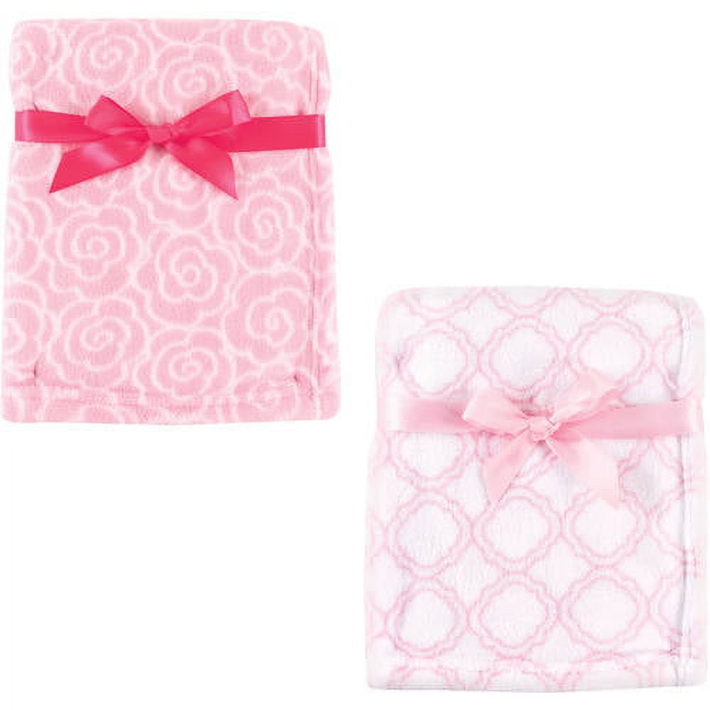 Luvable Friends Baby Girls' Coral Fleece Blanket, 2-Pack, Choose Your ...