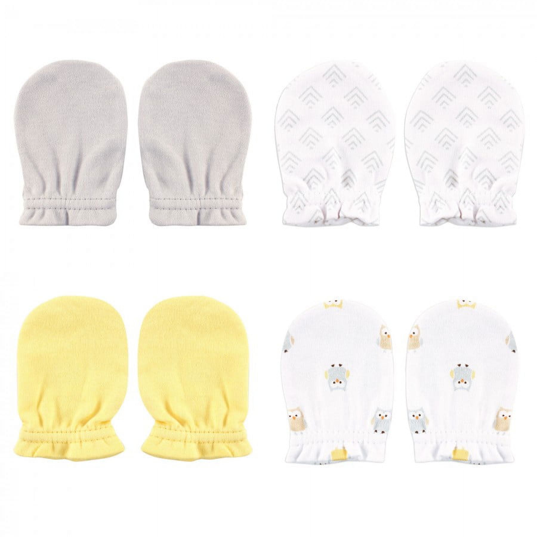 Luvable Friends Baby Unisex 100% Cotton Scratch Mittens Gift Set, Owl ...