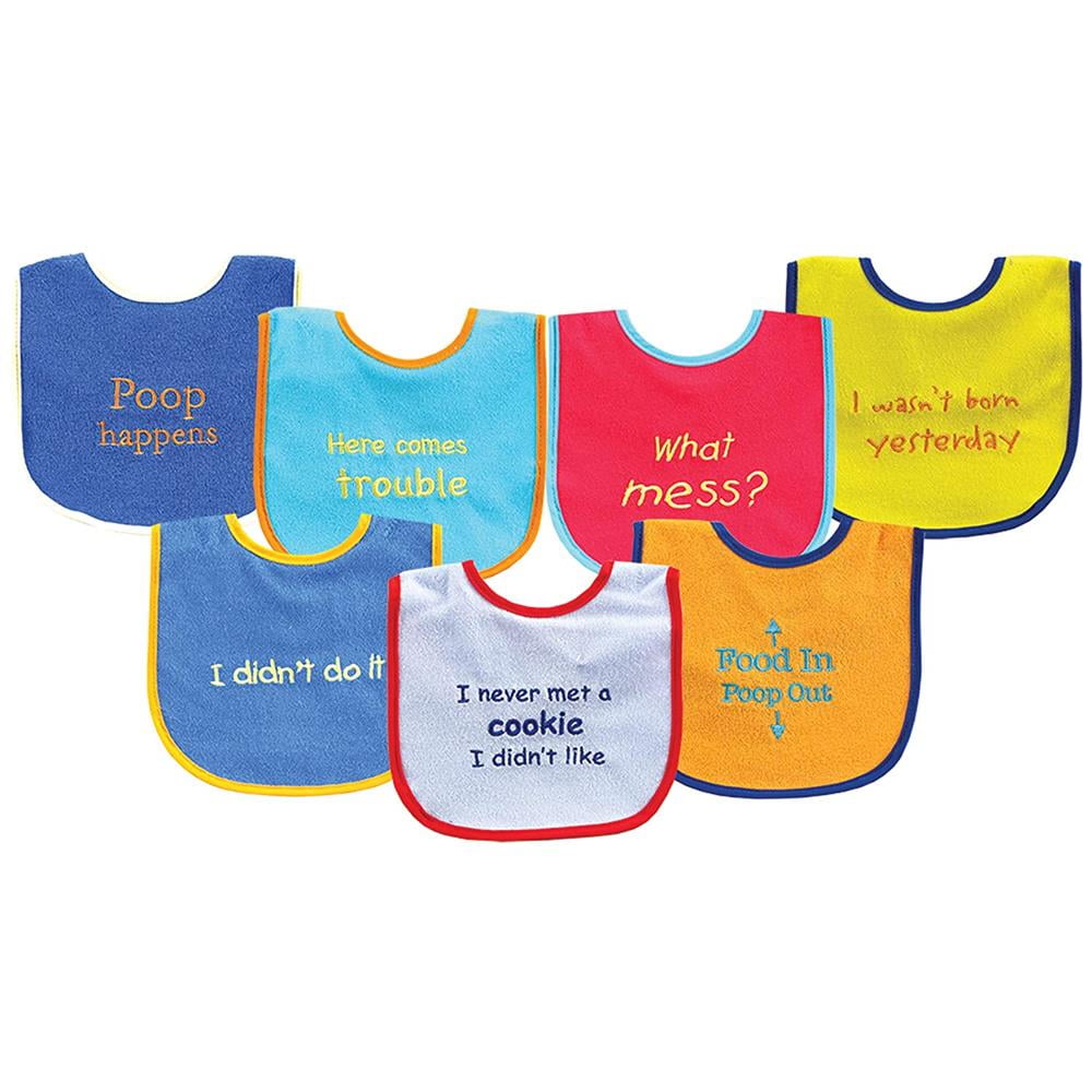 Luvable Friends Cotton Terry Baby Bib Set, Assorted Colors,7 Piece ...