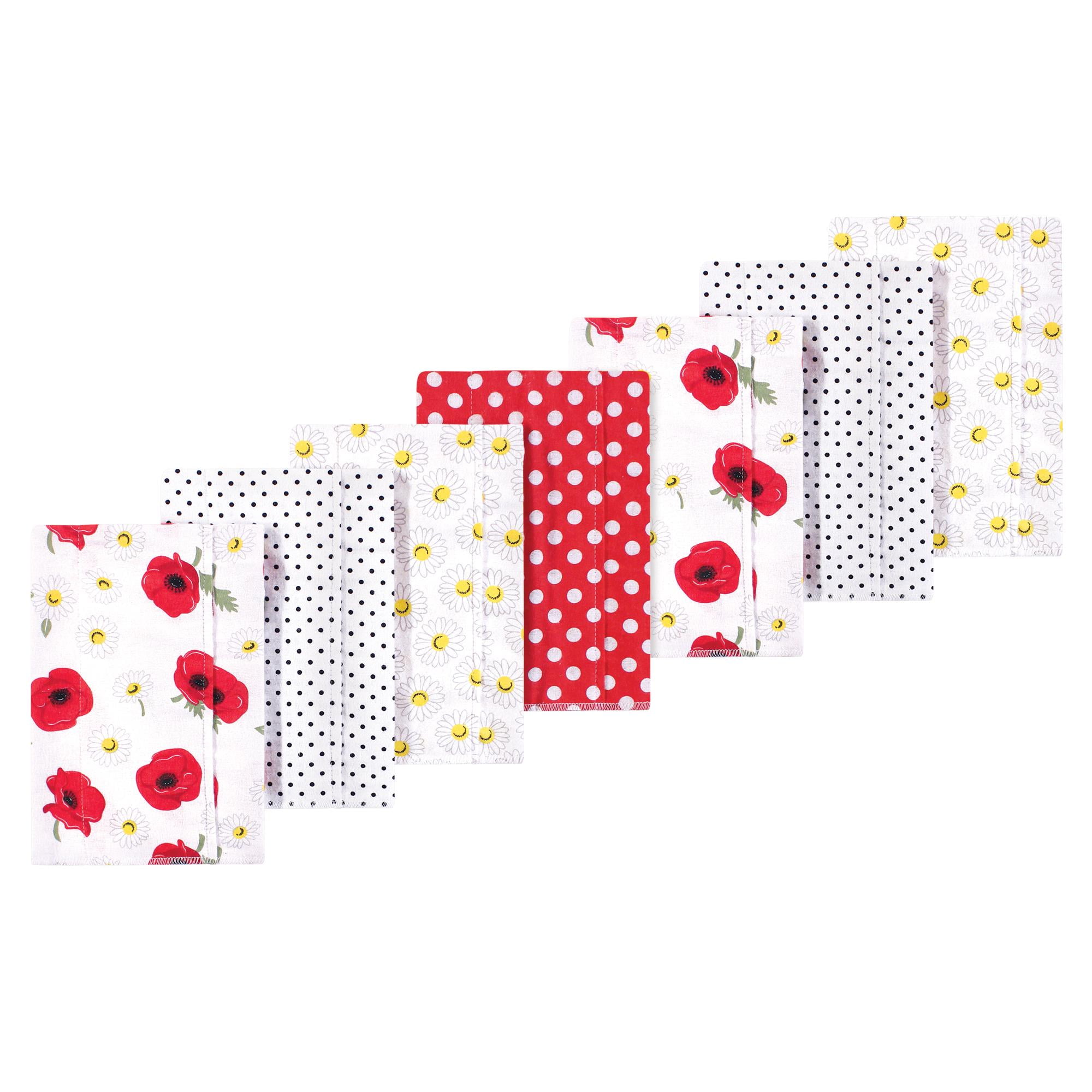 Luvable Friends Hudson Baby Flannel Burp Cloths 7pk, Poppy Daisy Floral ...