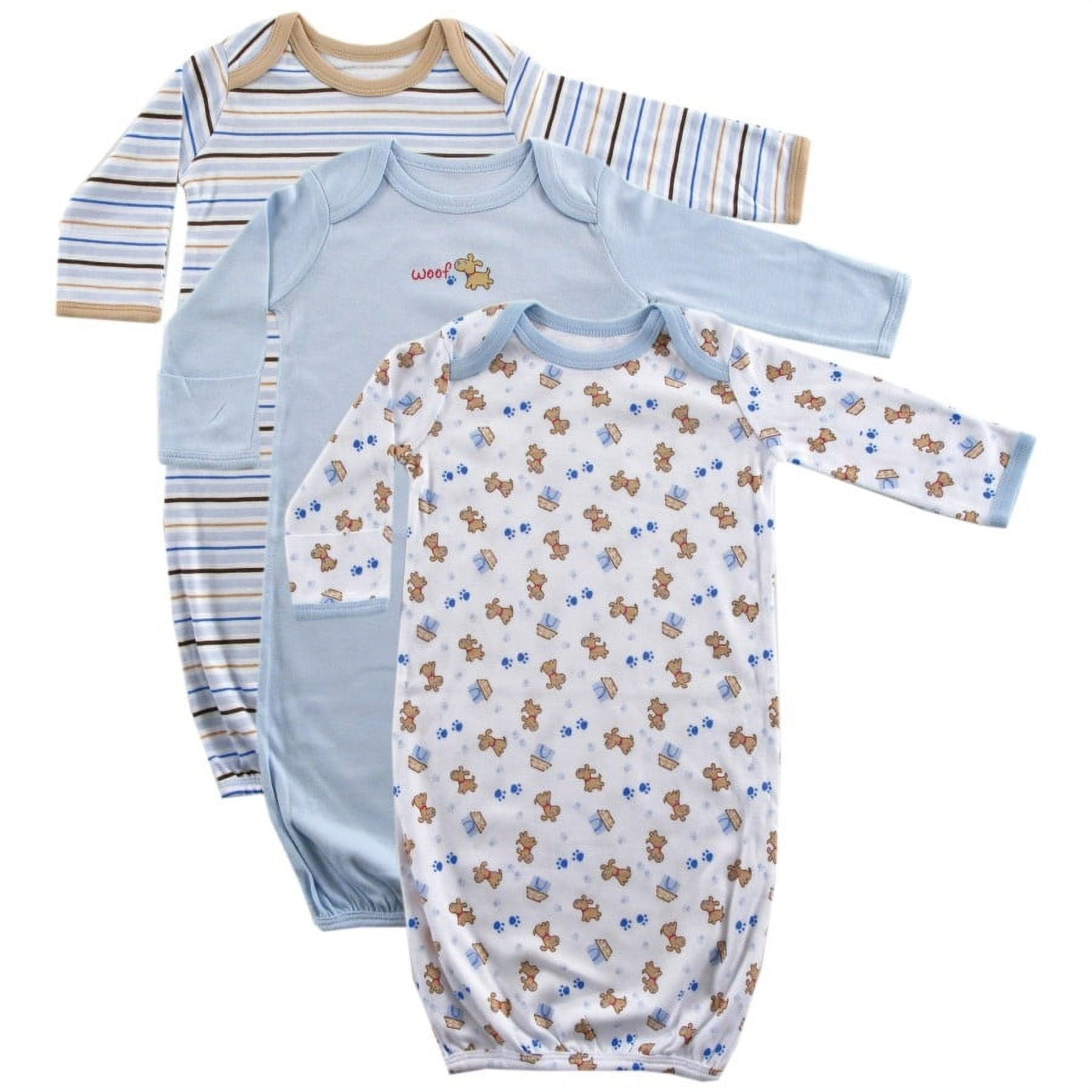 Luvable Friends Baby Newborn Sleeping Preemie Sleeper, Cotton Gowns Set ...