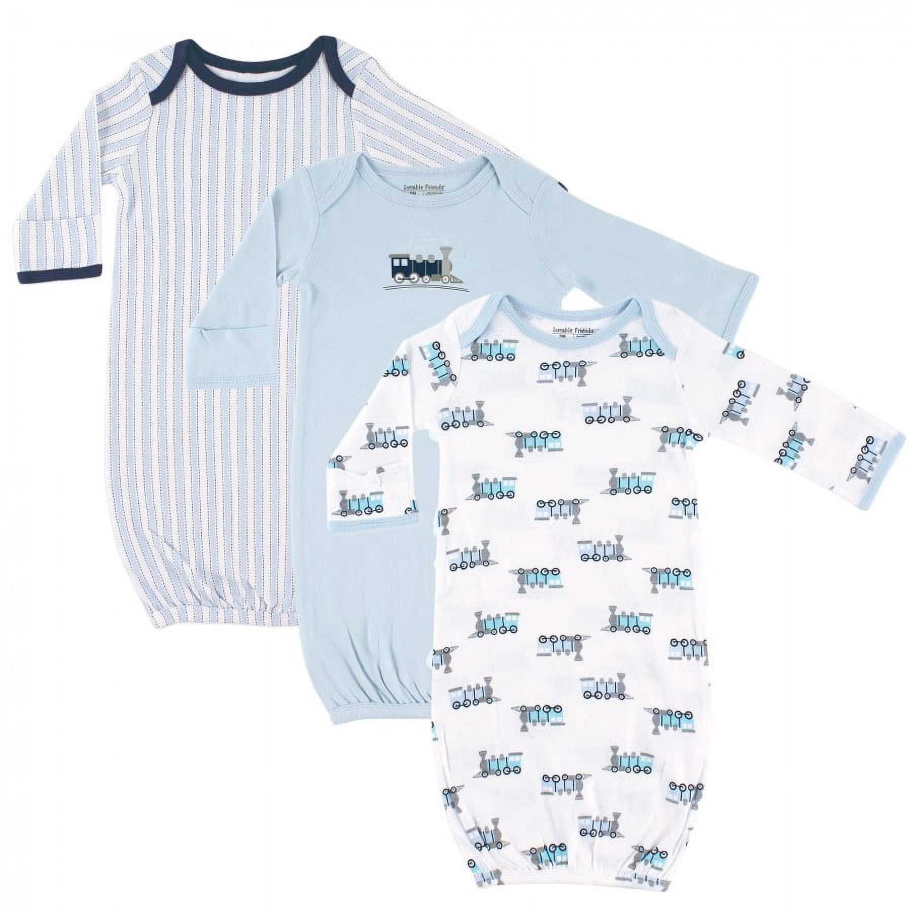 Luvable Friends Infant Boy Cotton Gowns, Train, Preemie/Newborn ...