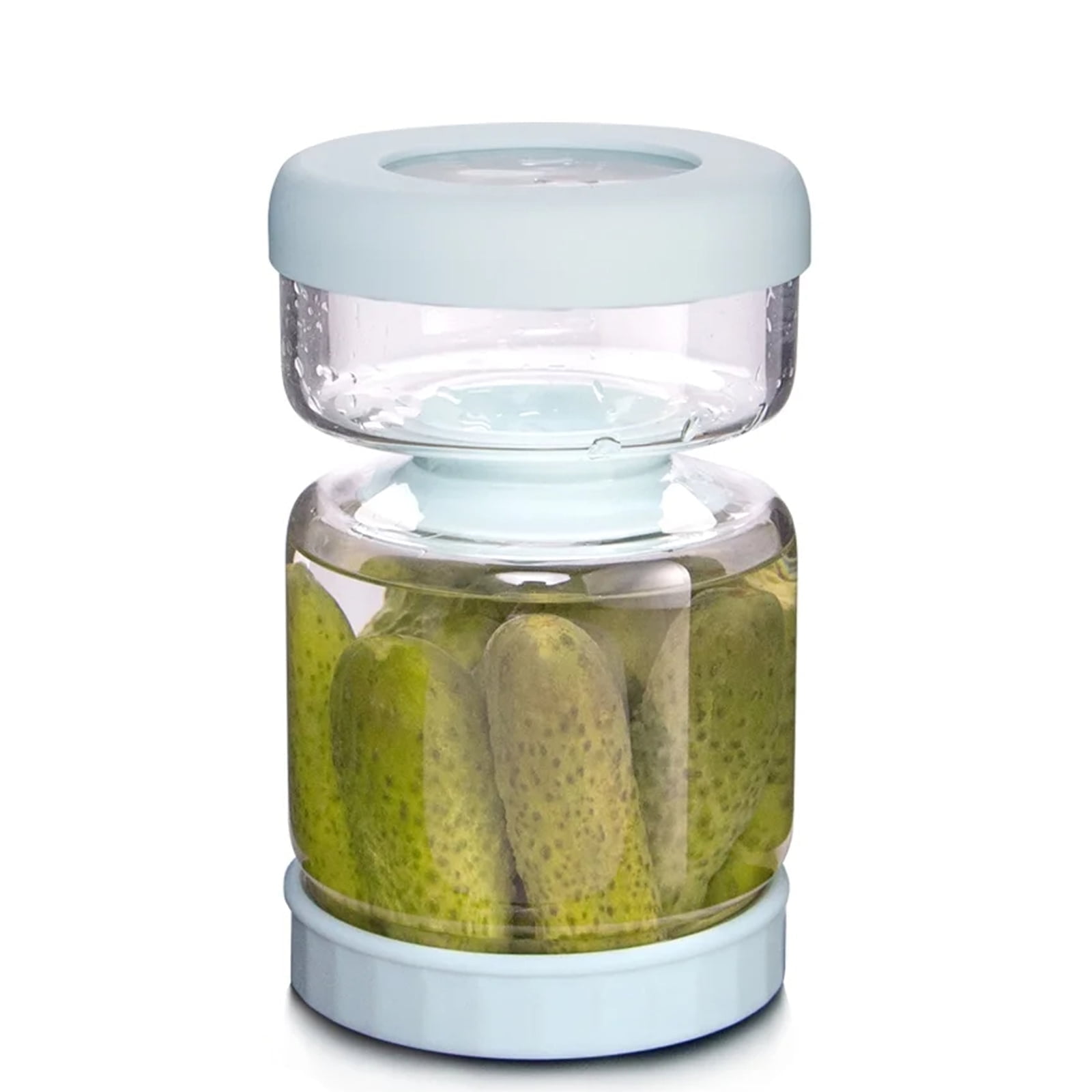 Luvan Pickle Jar with Flip Strainer 34oz Glass Fermentation Food ...