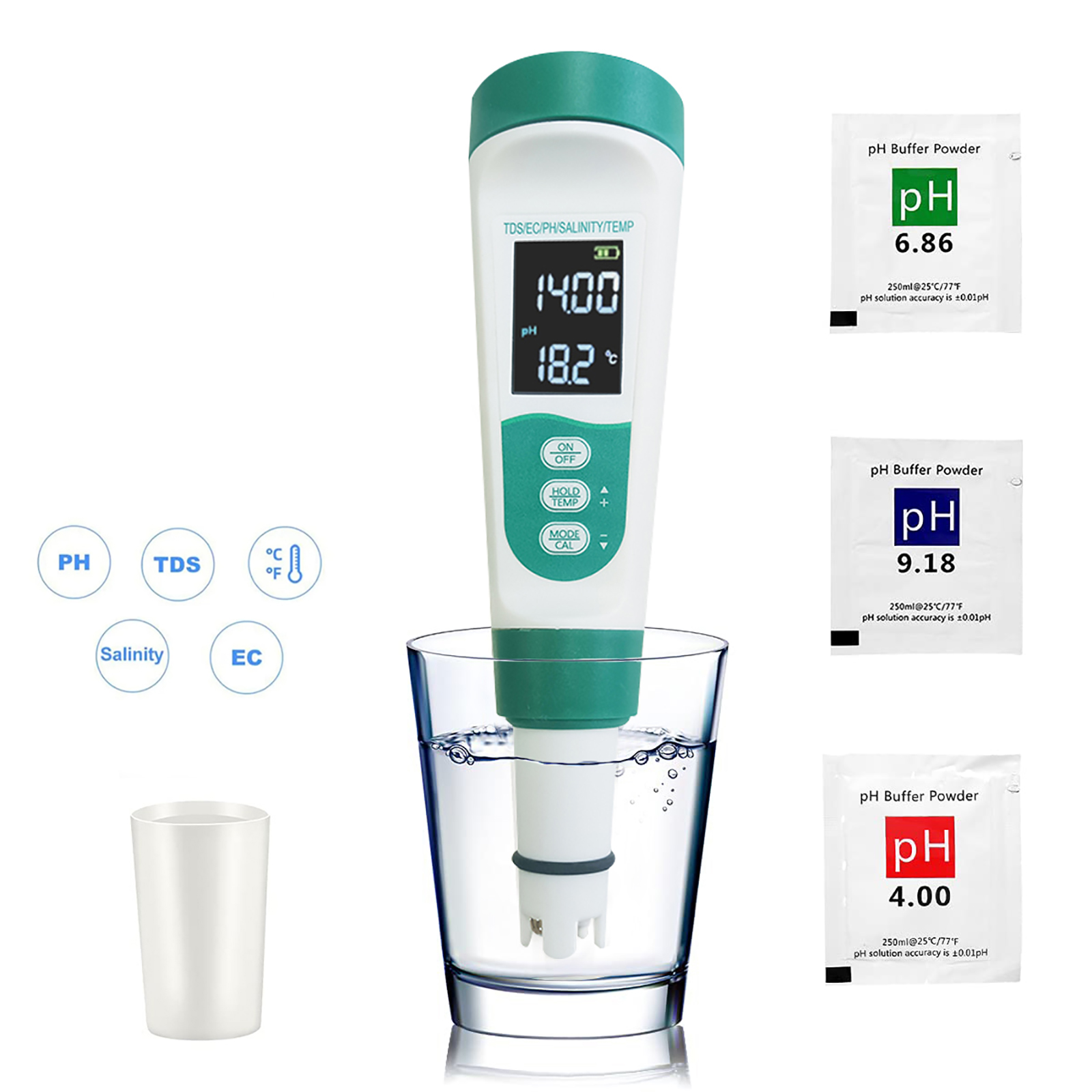 3 In 1 Digital PH TDS TEMP Waterproof Water Quality Meter Tester Test ...