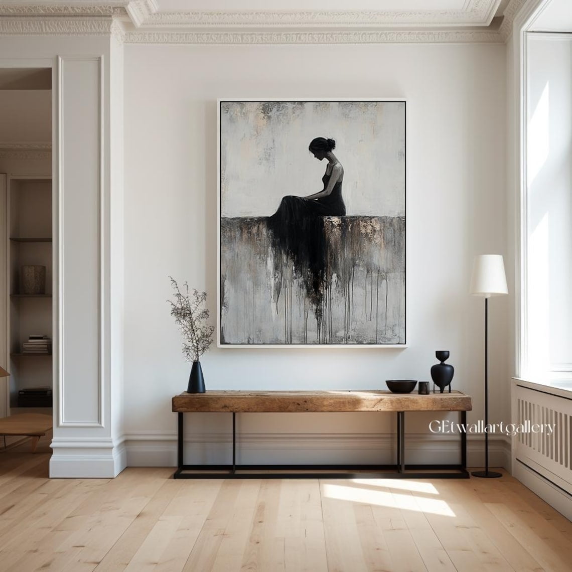 Luvia Abstract Portrait Poster Wall Art Wabi-Sabi Style Woman Lady ...