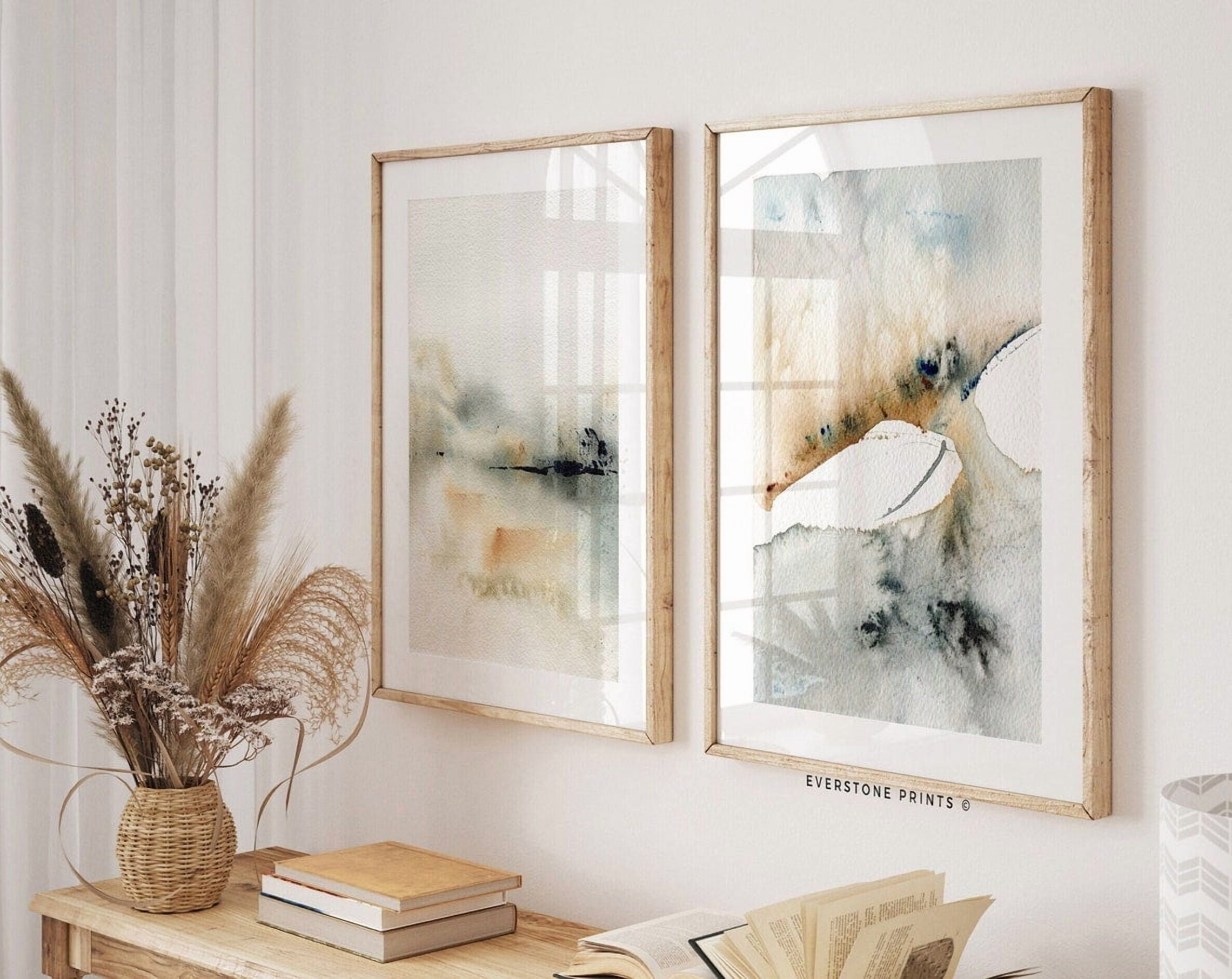 Luvia Abstract Set Of 2, Nordic Contemporary Minimal Abstract, Simple ...