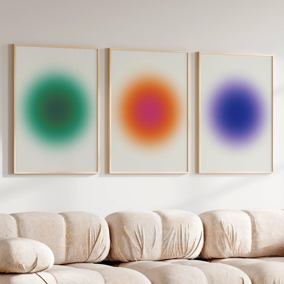 Luvia Aura Poster 3 Piece Aura Energy Art Spiritual Retro Gradient ...