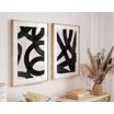 Drsoum Black and White Abstract Wall Art 16x24in3pcs Black Framed ...